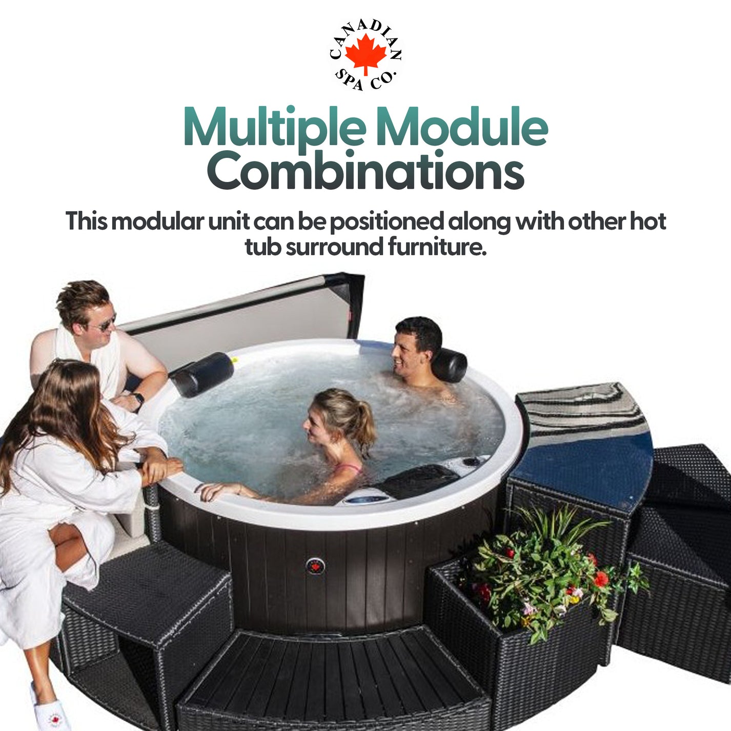 Glass Top Bar - Round Surround Furniture | Canadian Spa Company UK