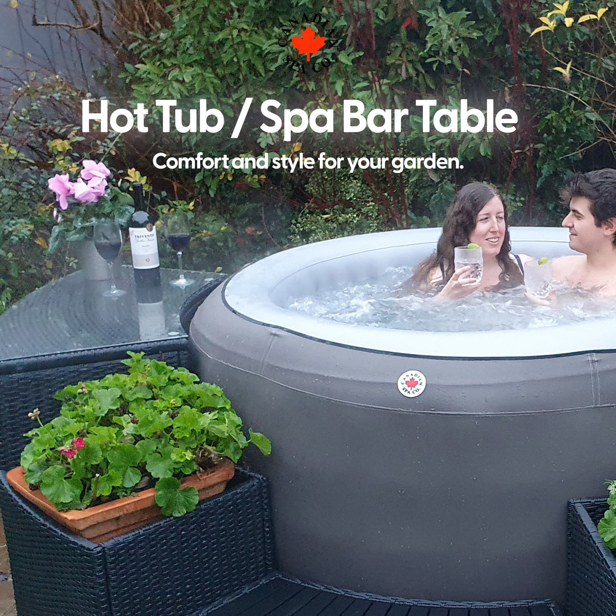 Glass Top Bar - Round Surround Furniture | Canadian Spa Company UK