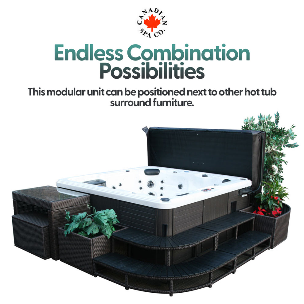 Corner Bar Set - Square Surround 115cm | Canadian Spa Co UK