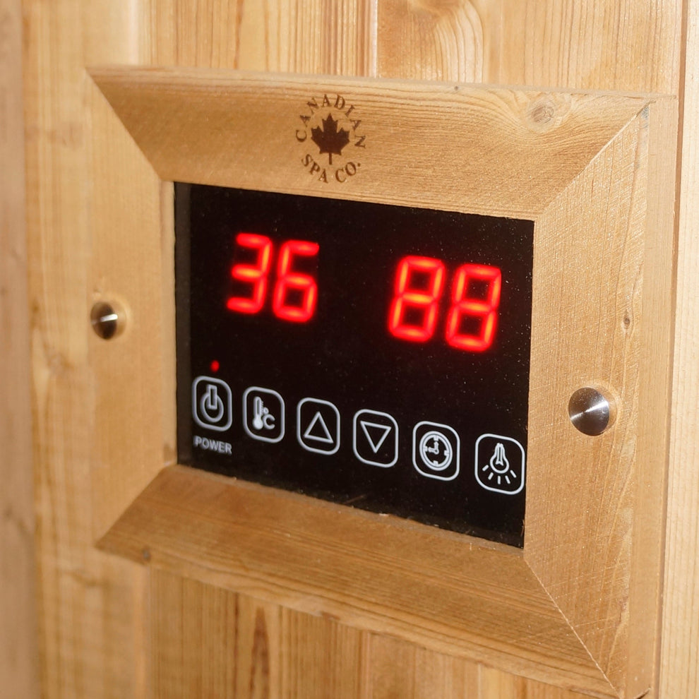 Oval Sauna - Control Panel | Canadian Spa Company UK