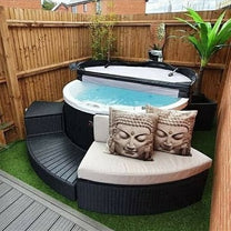 Glass Top Bar - Round Surround Furniture – Canadian Spa UK