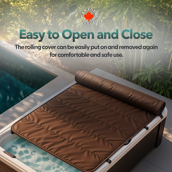 Rolling Spa Cover - Grand Bend - Brown | Canadian Spa Company UK